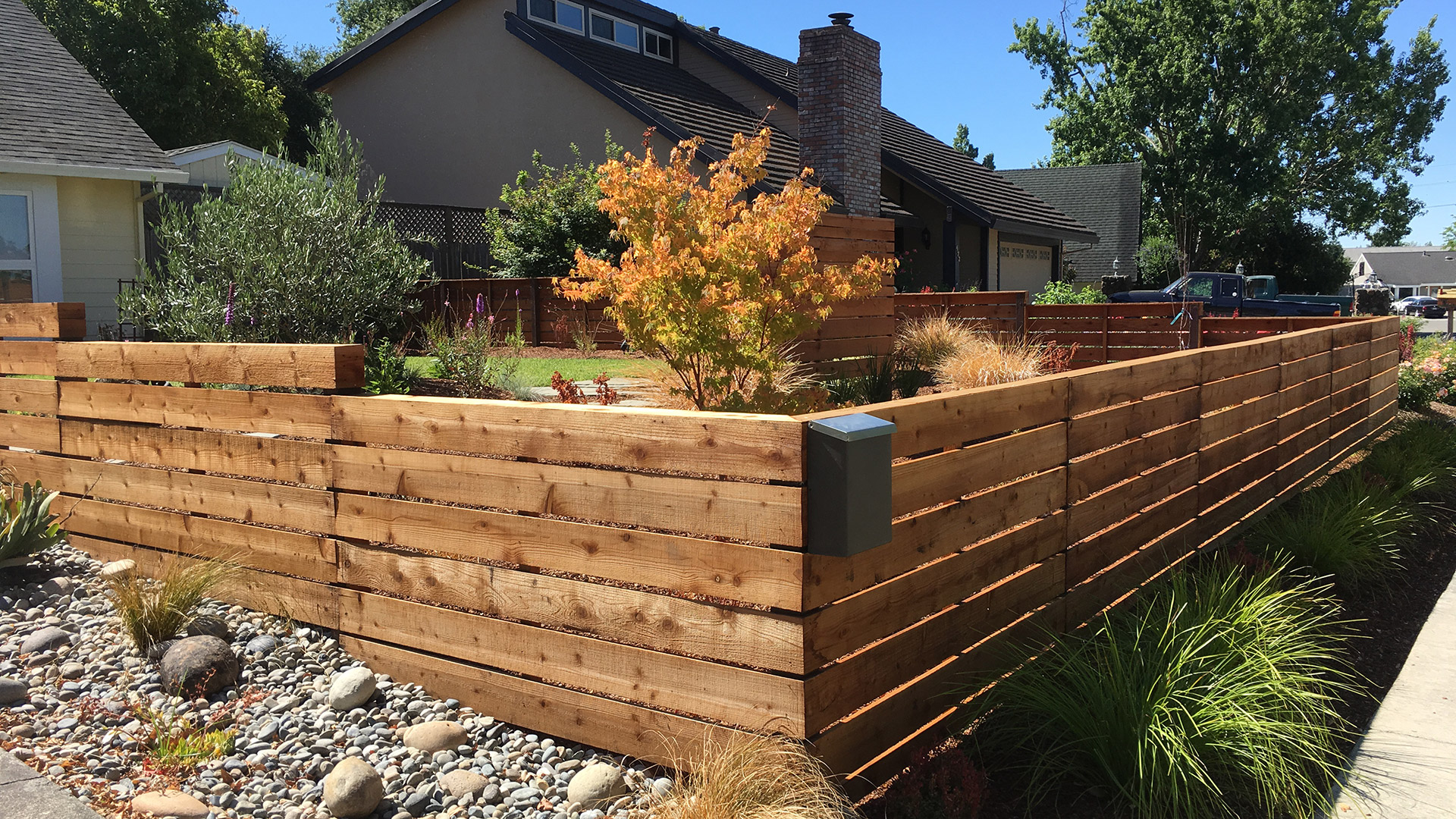 Horizontal Fence Construction Details Details Landscape Art