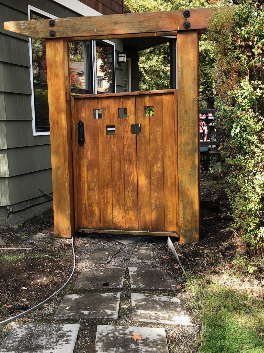 Redwood Gates Designed and Built | Details - Details Landscape Art